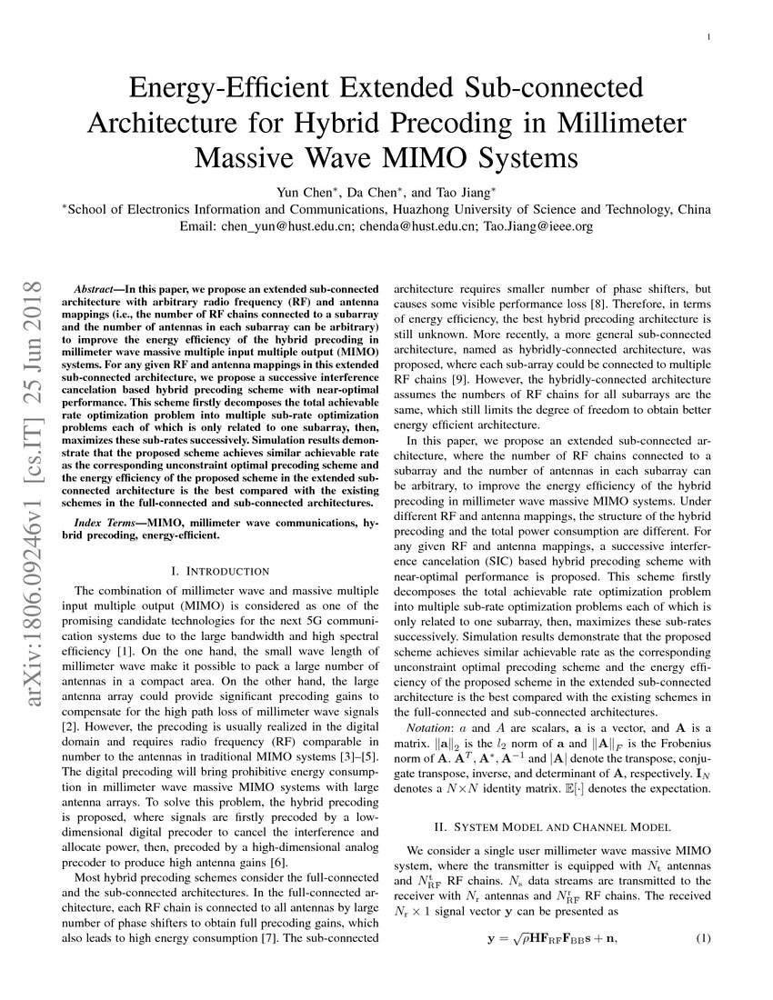Energy Efficient Extended Sub Connected Architecture For Hybrid
