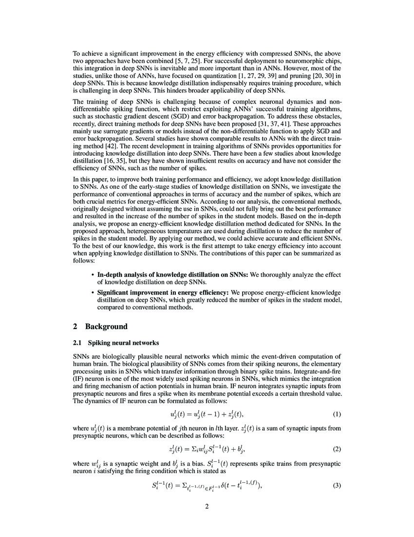 Energy-efficient Knowledge Distillation for Spiking Neural Networks | DeepAI