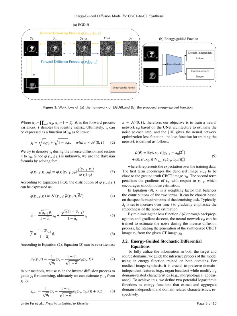 Energy-Guided Diffusion Model for CBCT-to-CT Synthesis | DeepAI