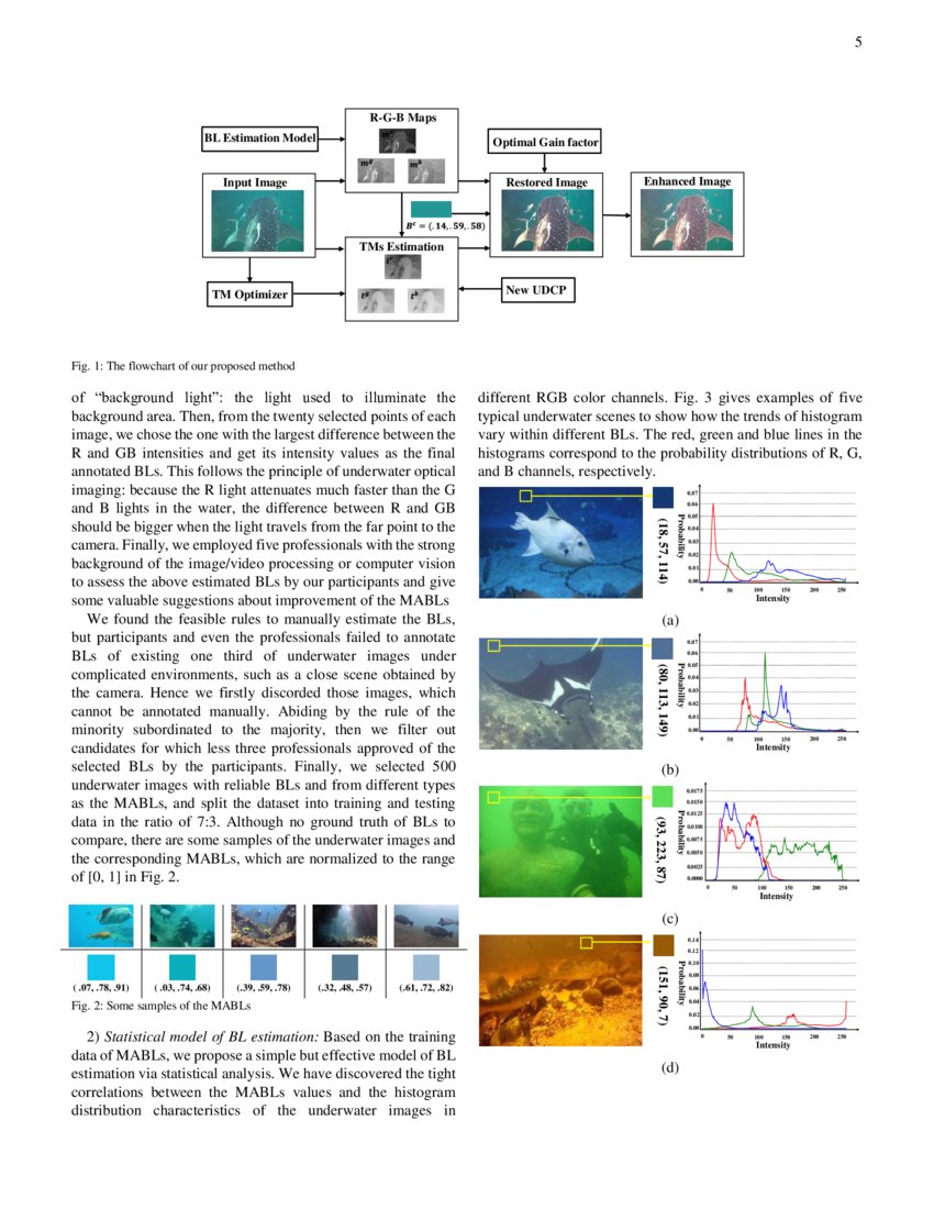 Enhancement of Underwater Images with Statistical Model of Background ...