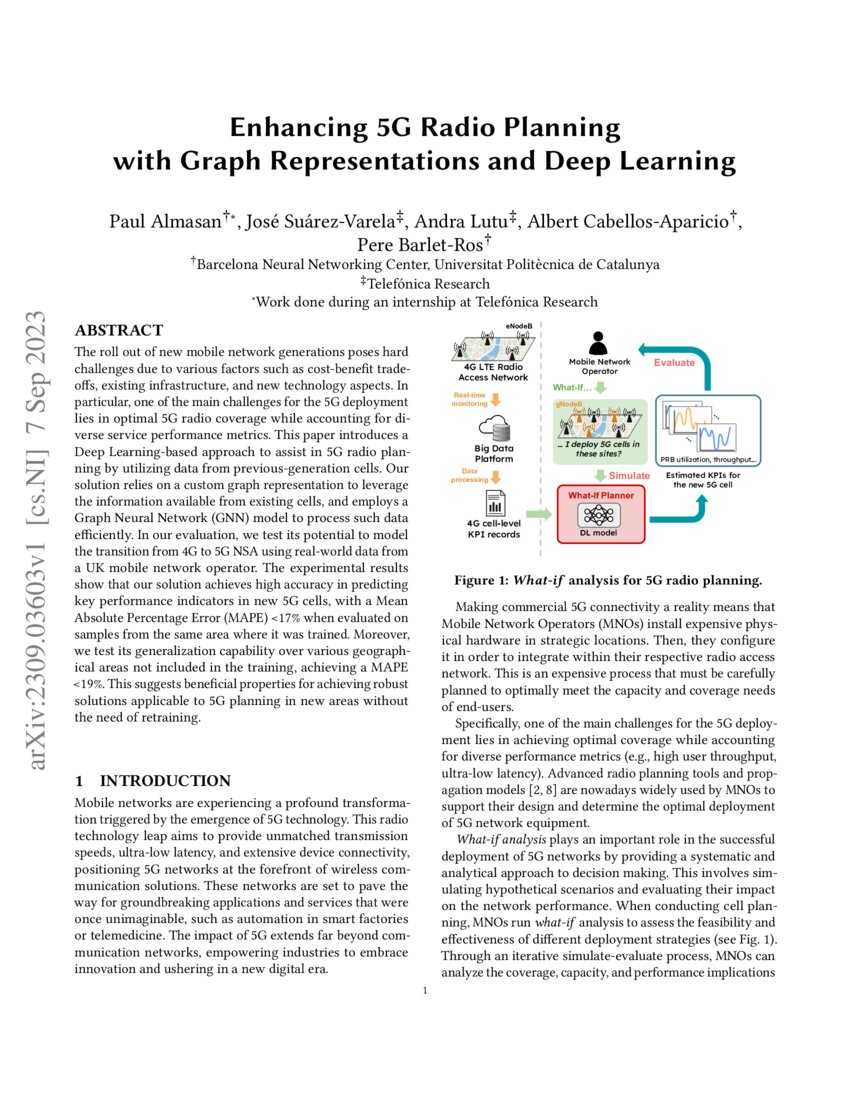 Enhancing 5G Radio Planning with Graph Representations and Deep Learning | DeepAI