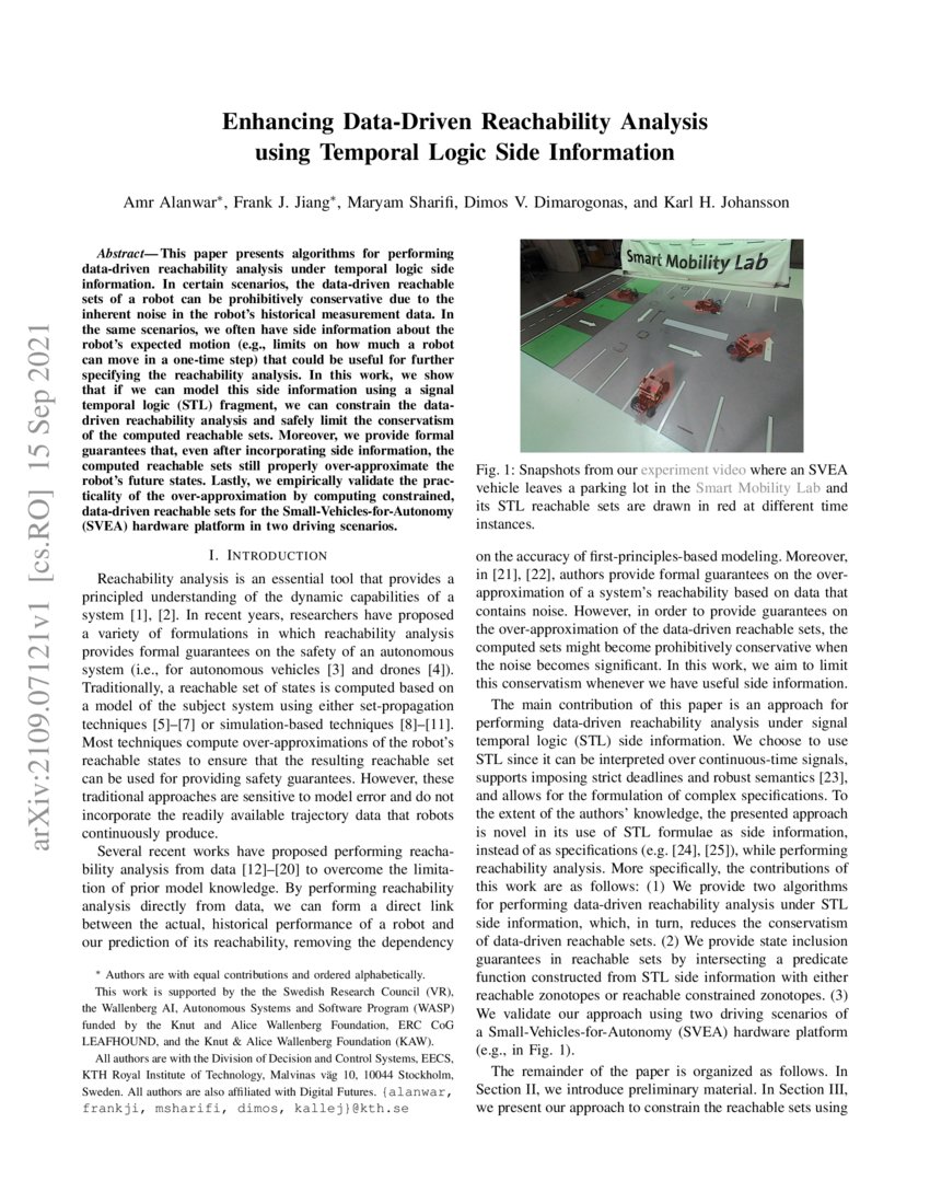 Enhancing Data-Driven Reachability Analysis using Temporal Logic Side Information | DeepAI