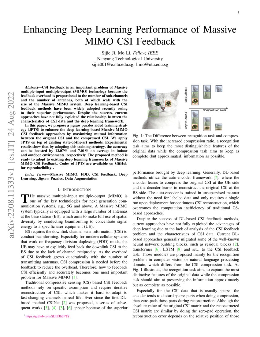 Enhancing Deep Learning Performance Of Massive Mimo Csi Feedback Deepai