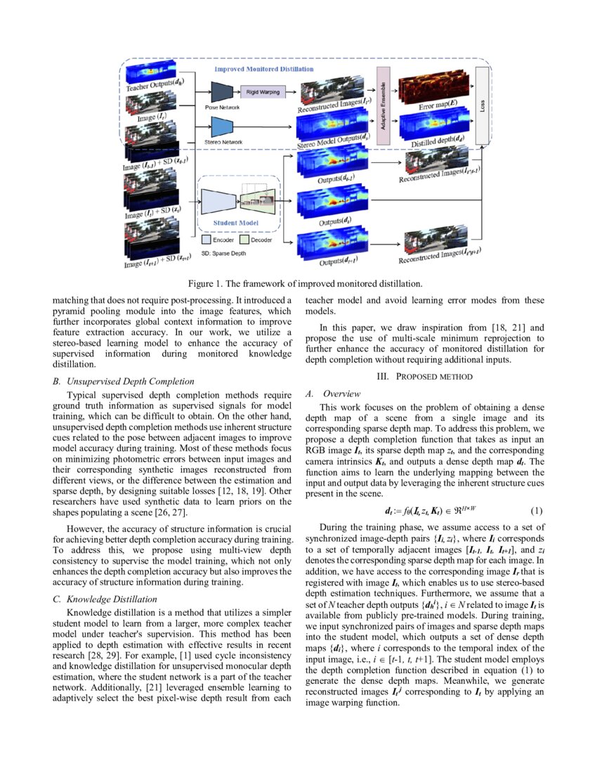 Enhancing Depth Completion With Multi View Monitored Distillation Deepai