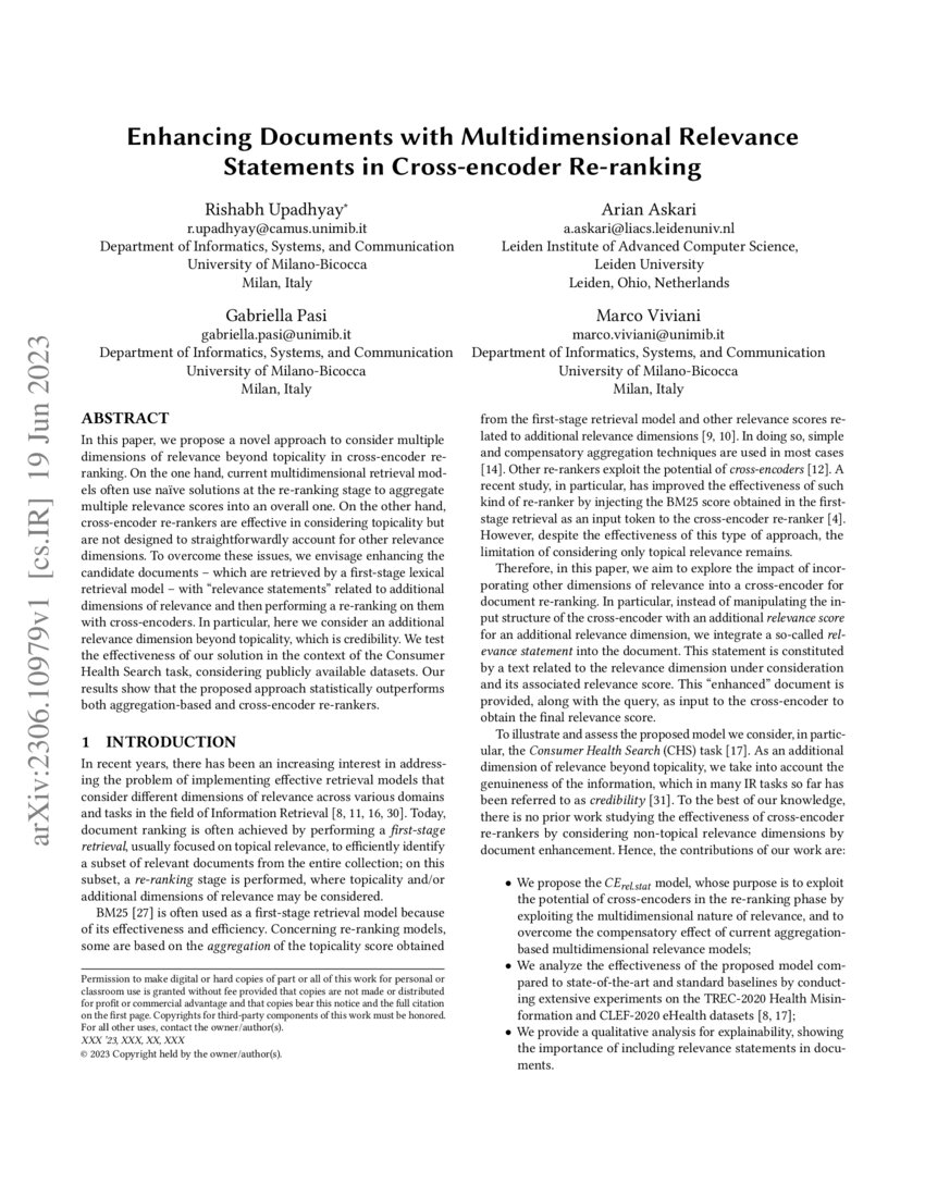 Enhancing Documents with Multidimensional Relevance Statements in Cross ...