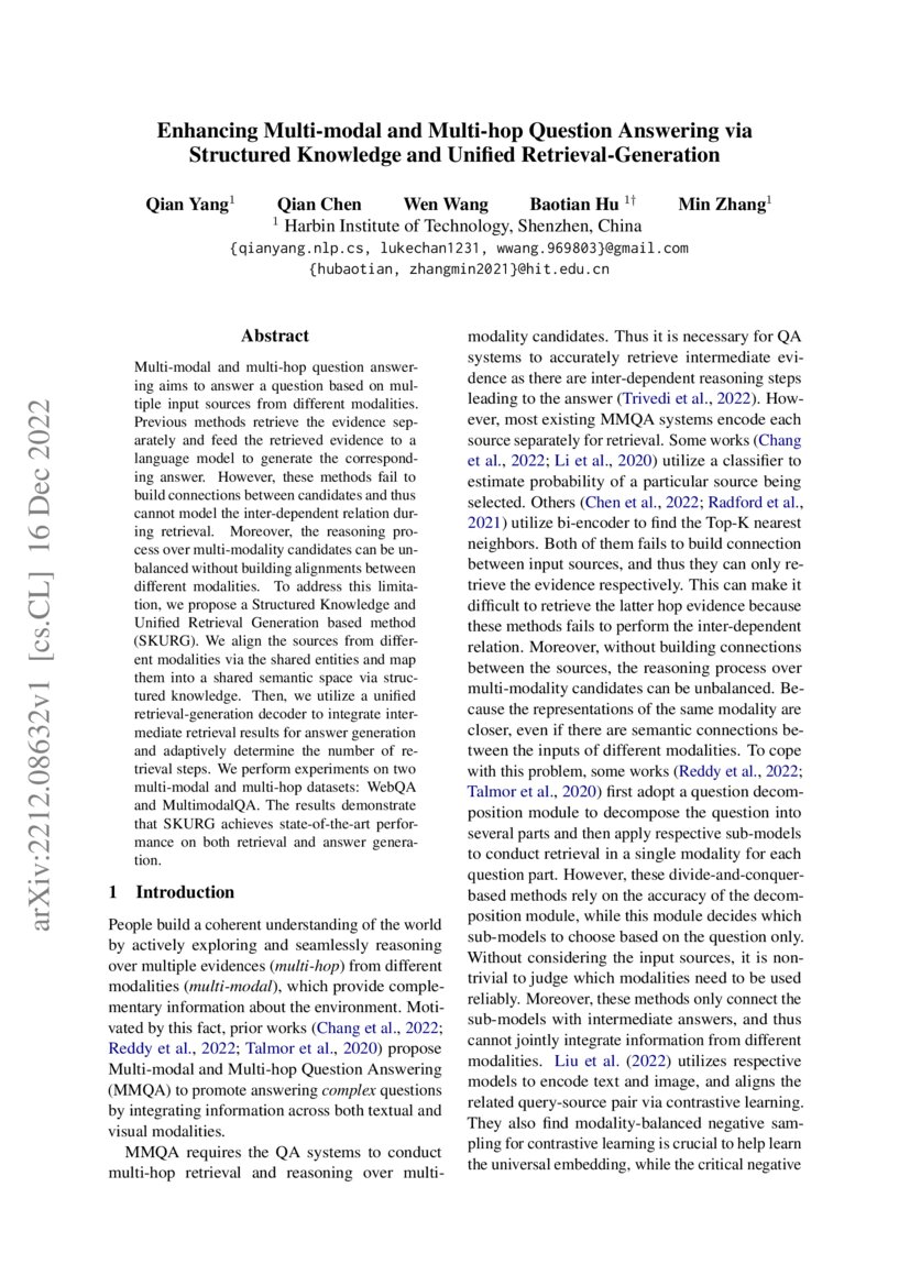 Enhancing Multi-modal and Multi-hop Question Answering via Structured ... Enhancing Multi-modal and Multi-hop Question Answering via Structured ...