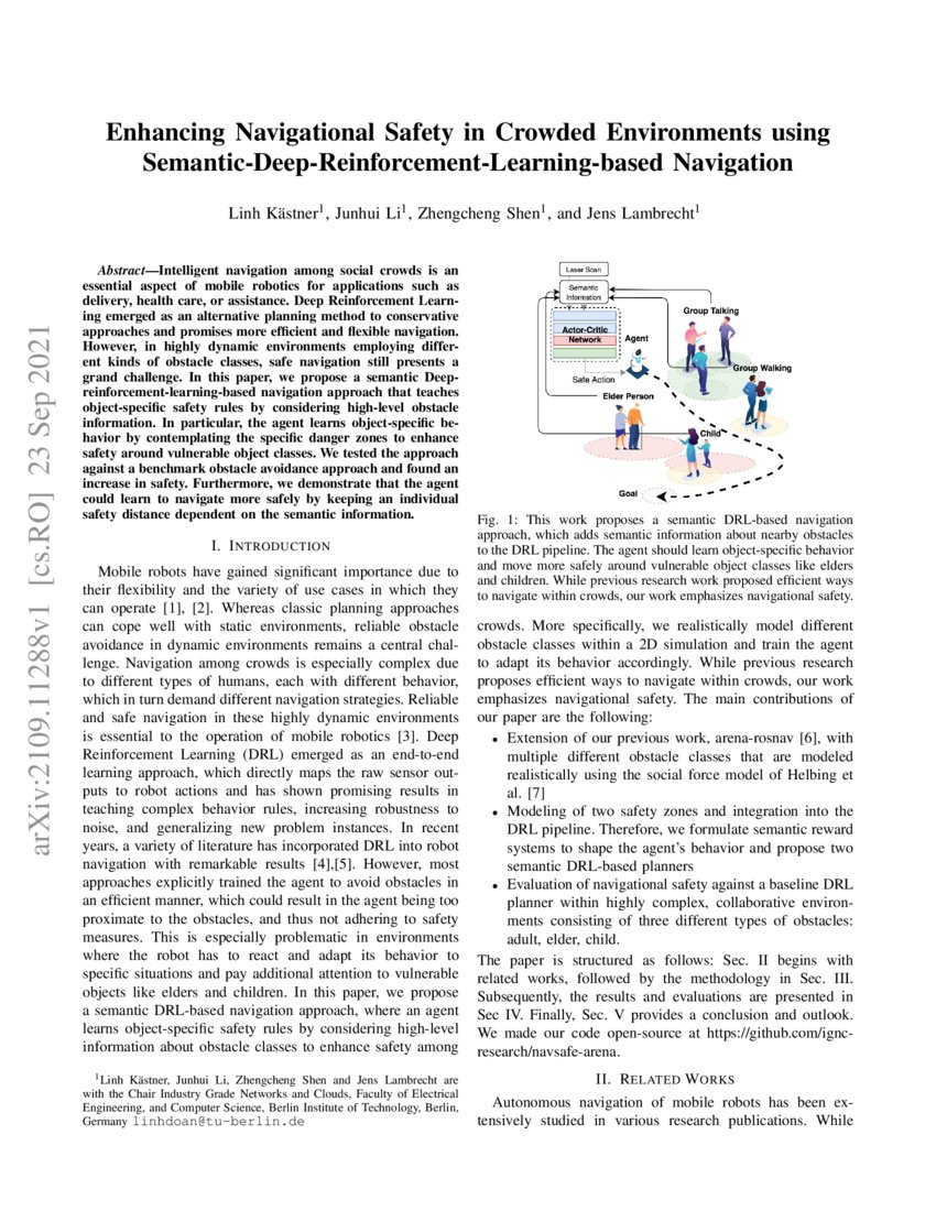 Enhancing Navigational Safety In Crowded Environments Using Semantic Deep Reinforcement Learning 6968