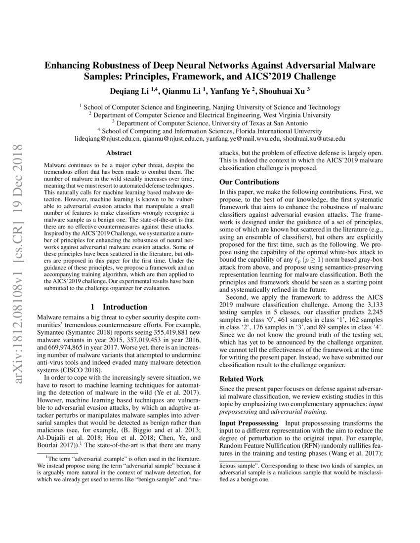 Enhancing Robustness Of Deep Neural Networks Against Adversarial