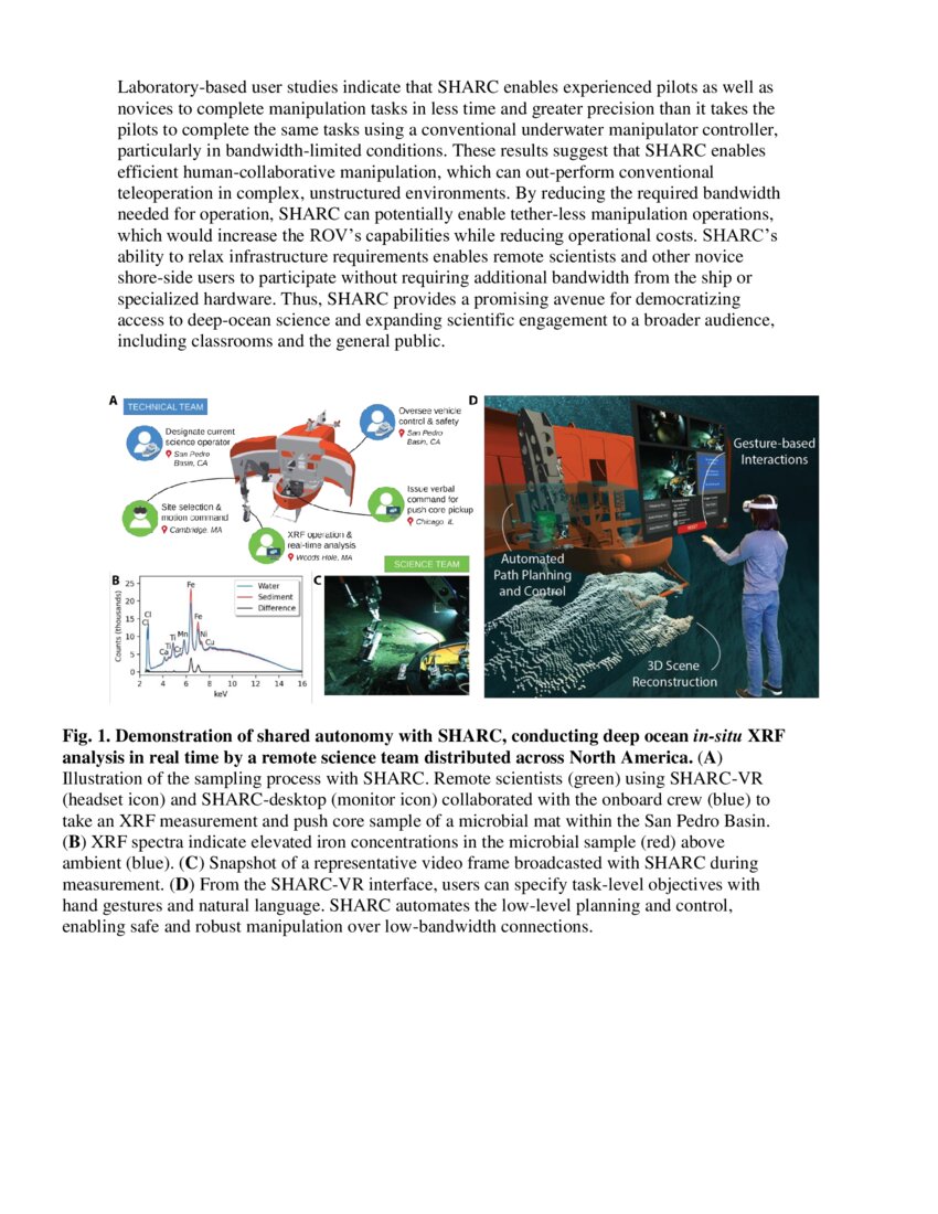 Enhancing scientific exploration of the deep sea through shared autonomy in remote manipulation ...