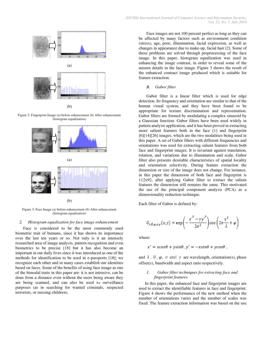 Enhancing The Accuracy Of Biometric Feature Extraction Fusion Using Gabor Filter And Mahalanobis