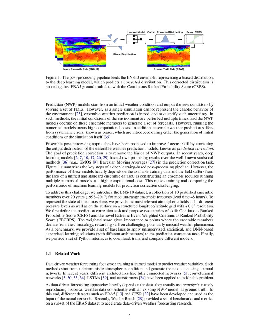 ENS-10: A Dataset For Post-Processing Ensemble Weather Forecast | DeepAI