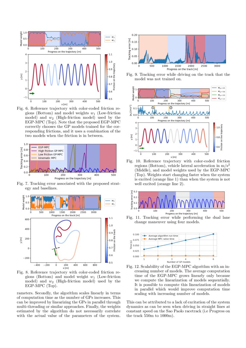 Ensemble Gaussian Processes For Adaptive Autonomous Driving On Multi Friction Surfaces Deepai
