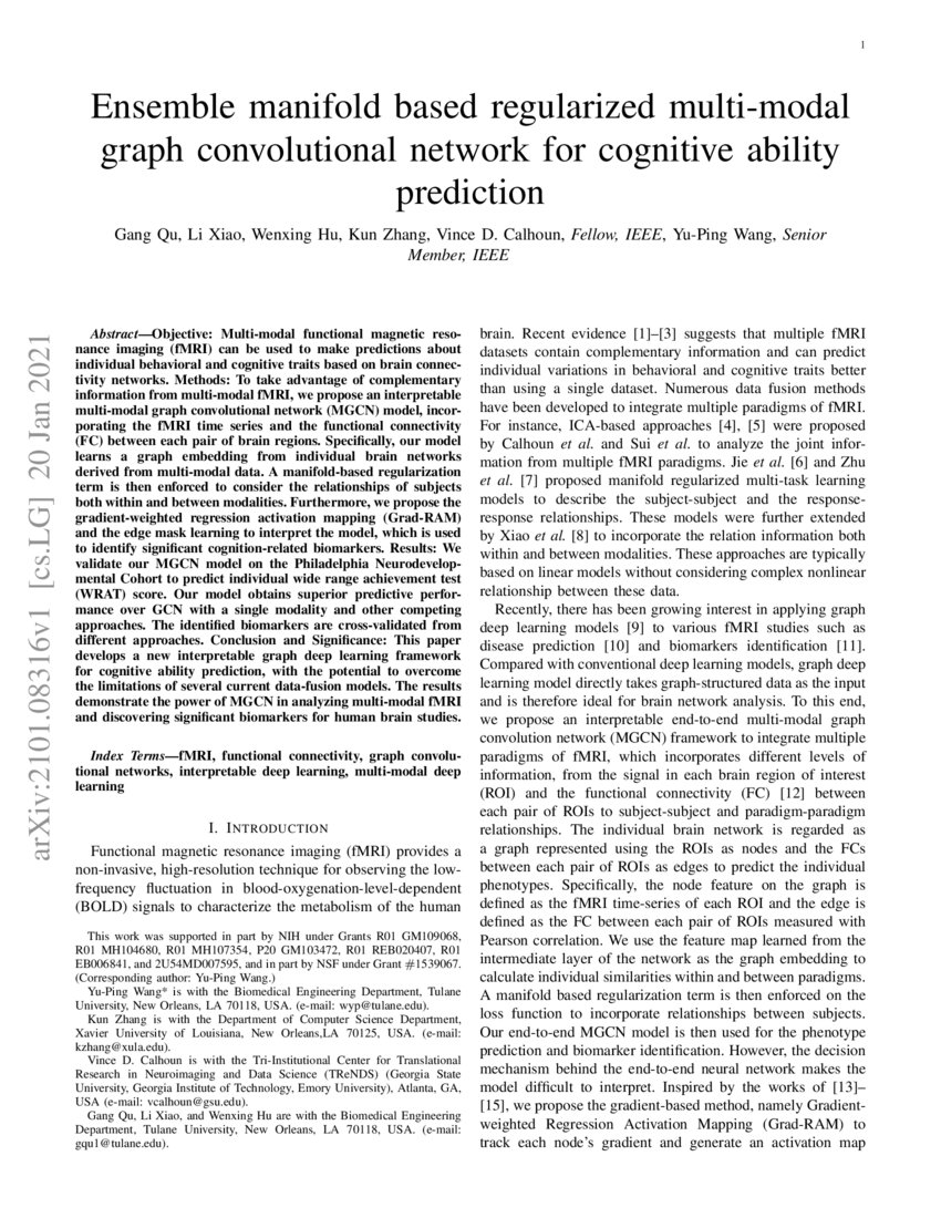 Ensemble Manifold Based Regularized Multi Modal Graph Convolutional
