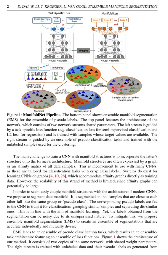 Ensemble Manifold Segmentation for Model Distillation and Semi ...