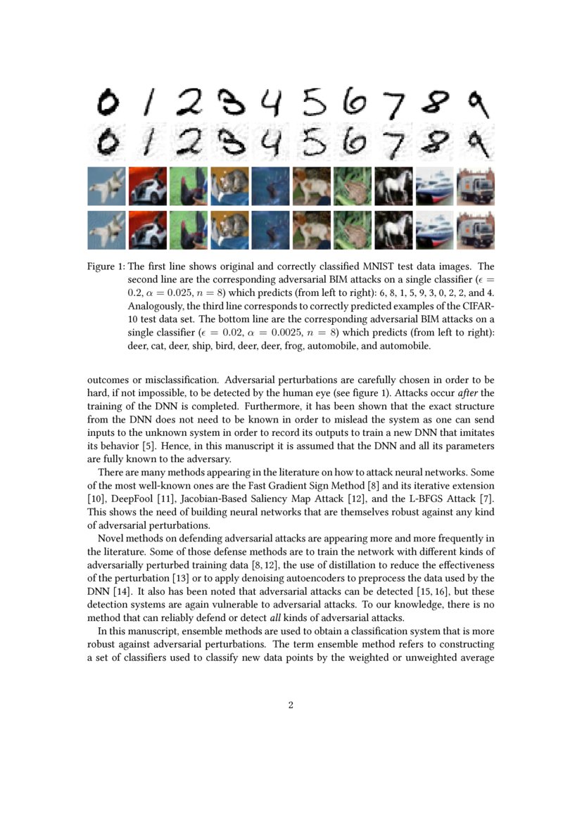 Ensemble Methods As A Defense To Adversarial Perturbations Against Deep Neural Networks Deepai