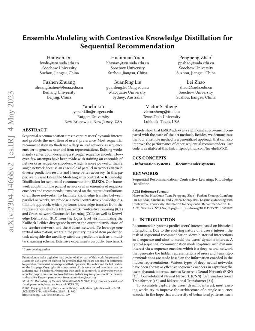 Ensemble Modeling with Contrastive Knowledge Distillation for ... Ensemble Modeling with Contrastive Knowledge Distillation for ...