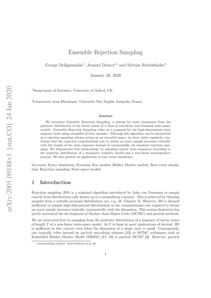 Ensemble Rejection Sampling | DeepAI