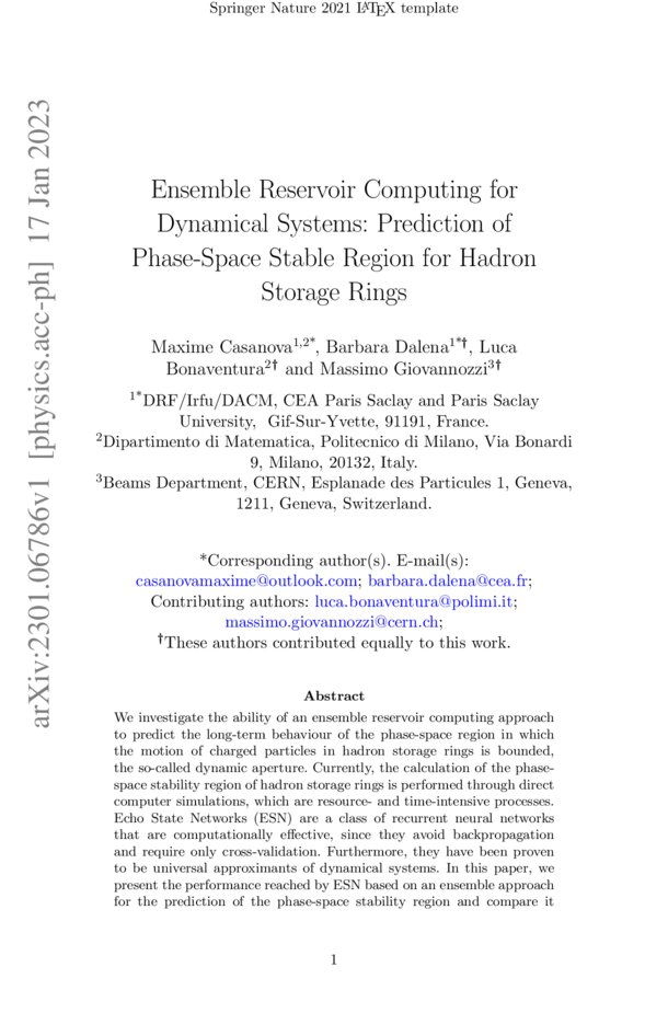 Ensemble Reservoir Computing for Dynamical Systems: Prediction of Phase-Space Stable Region for ...