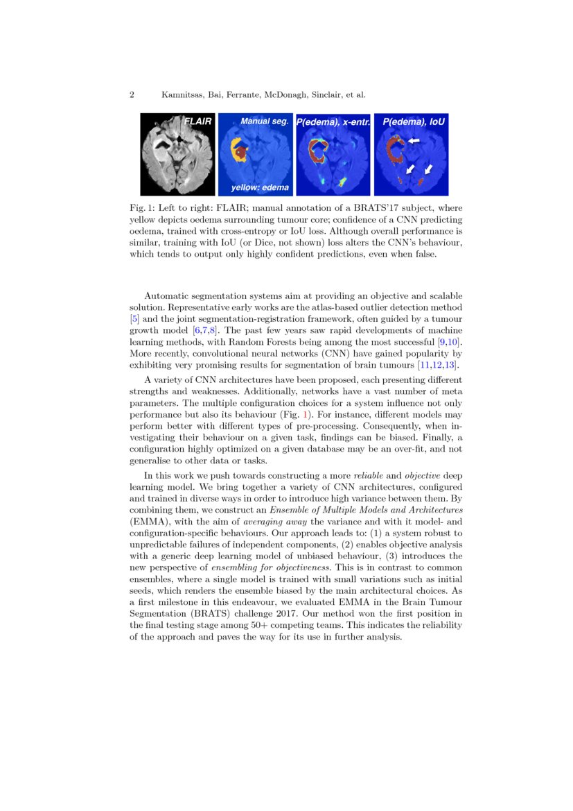 Ensembles Of Multiple Models And Architectures For Robust Brain Tumour Segmentation Deepai