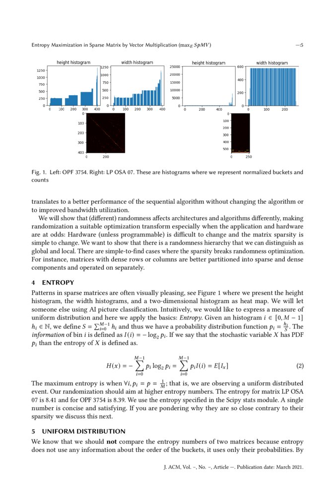 Entropy Maximization In Sparse Matrix By Vector Multiplication Maxe Spmv Deepai 7214