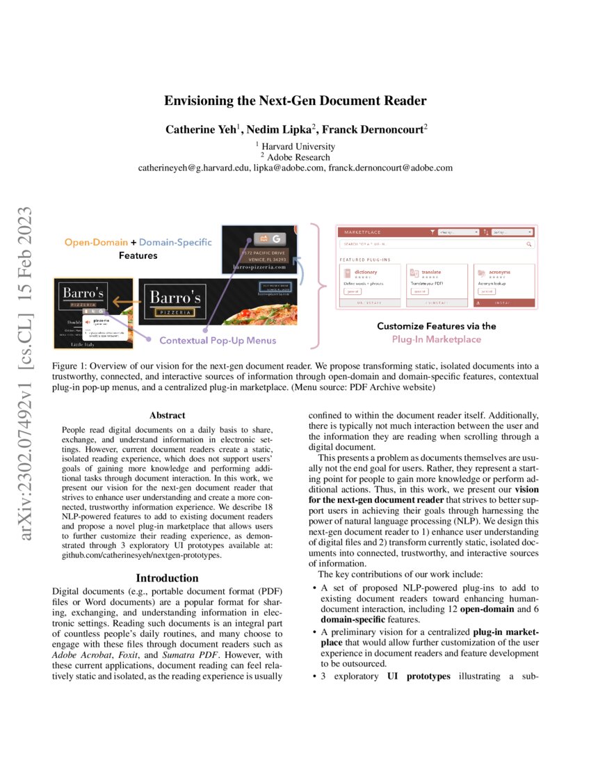 Envisioning the Next-Gen Document Reader | DeepAI