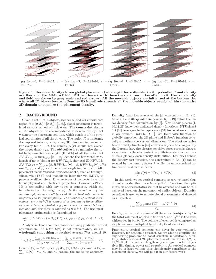 ePlace-3D: Electrostatics based Placement for 3D-ICs | DeepAI