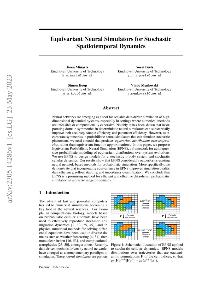 Equivariant Neural Simulators For Stochastic Spatiotemporal Dynamics Deepai