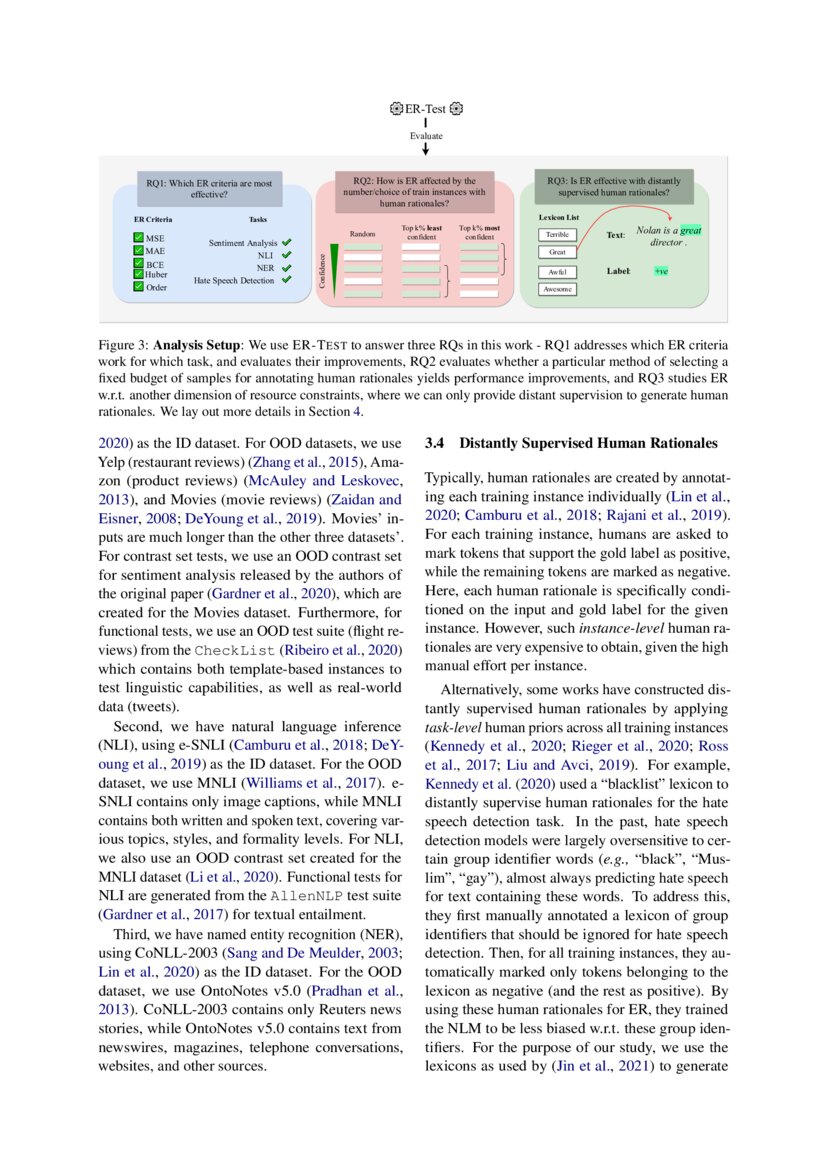 ER-TEST: Evaluating Explanation Regularization Methods for NLP Models ...