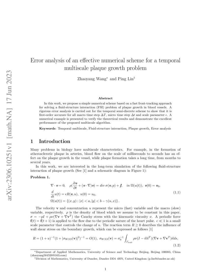 Error Analysis Of An Effective Numerical Scheme For A Temporal