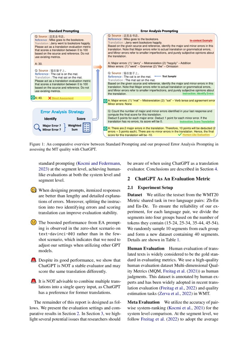 Error Analysis Prompting Enables Human-Like Translation Evaluation in Large Language Models: A ...