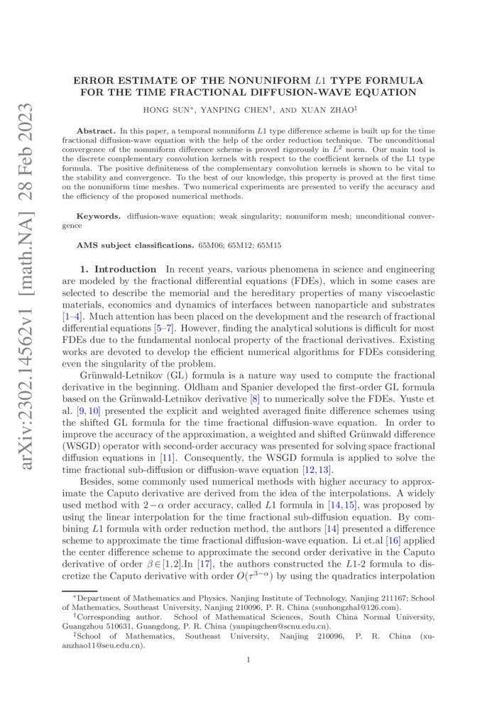 Error Estimate Of The Nonuniform L1 Type Formula For The Time Fractional Diffusion Wave Equation