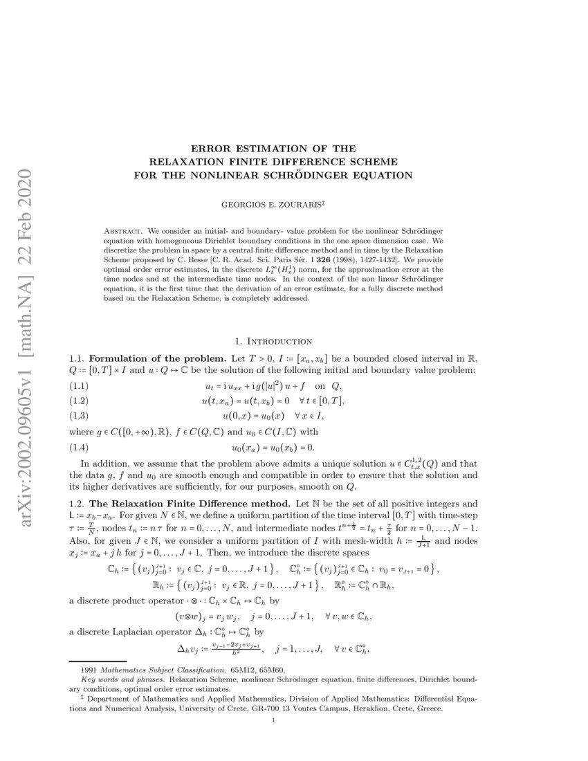 Error Estimation Of The Relaxation Finite Difference Scheme For The