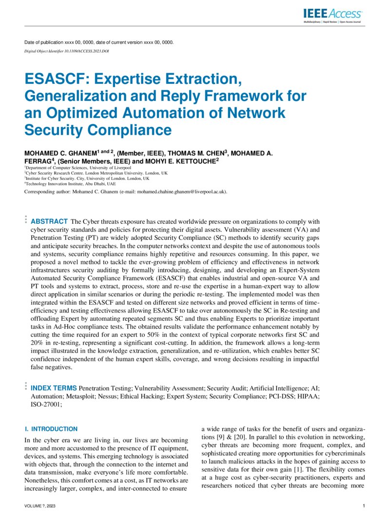 ESASCF: Expertise Extraction, Generalization and Reply Framework for an Optimized Automation of ...