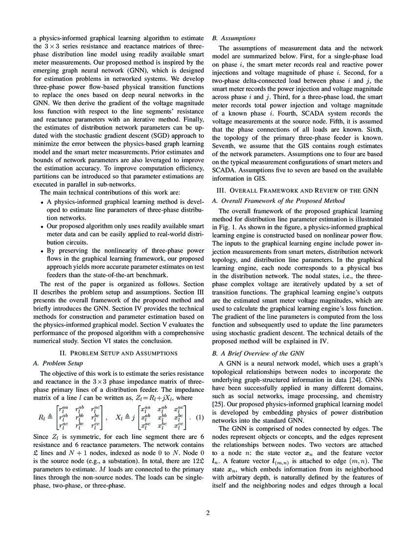 Estimate Three-Phase Distribution Line Parameters With Physics-Informed Graphical Learning ...