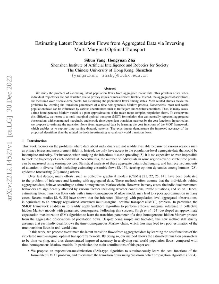 Estimating Latent Population Flows From Aggregated Data Via Inversing