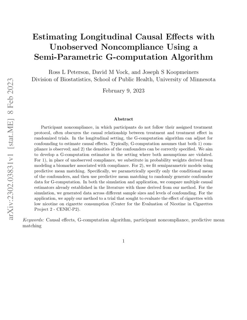 Estimating Longitudinal Causal Effects With Unobserved Noncompliance Using A Semi Parametric G