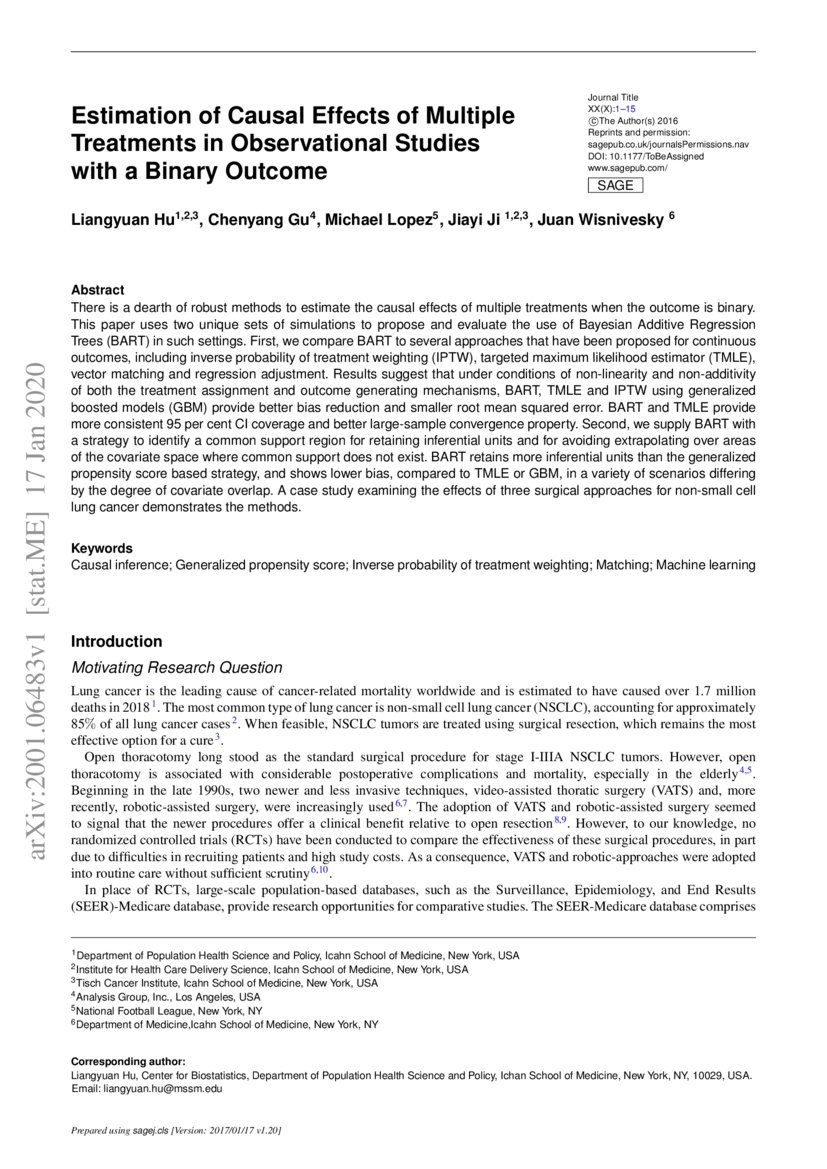Estimation Of Causal Effects Of Multiple Treatments In Observational