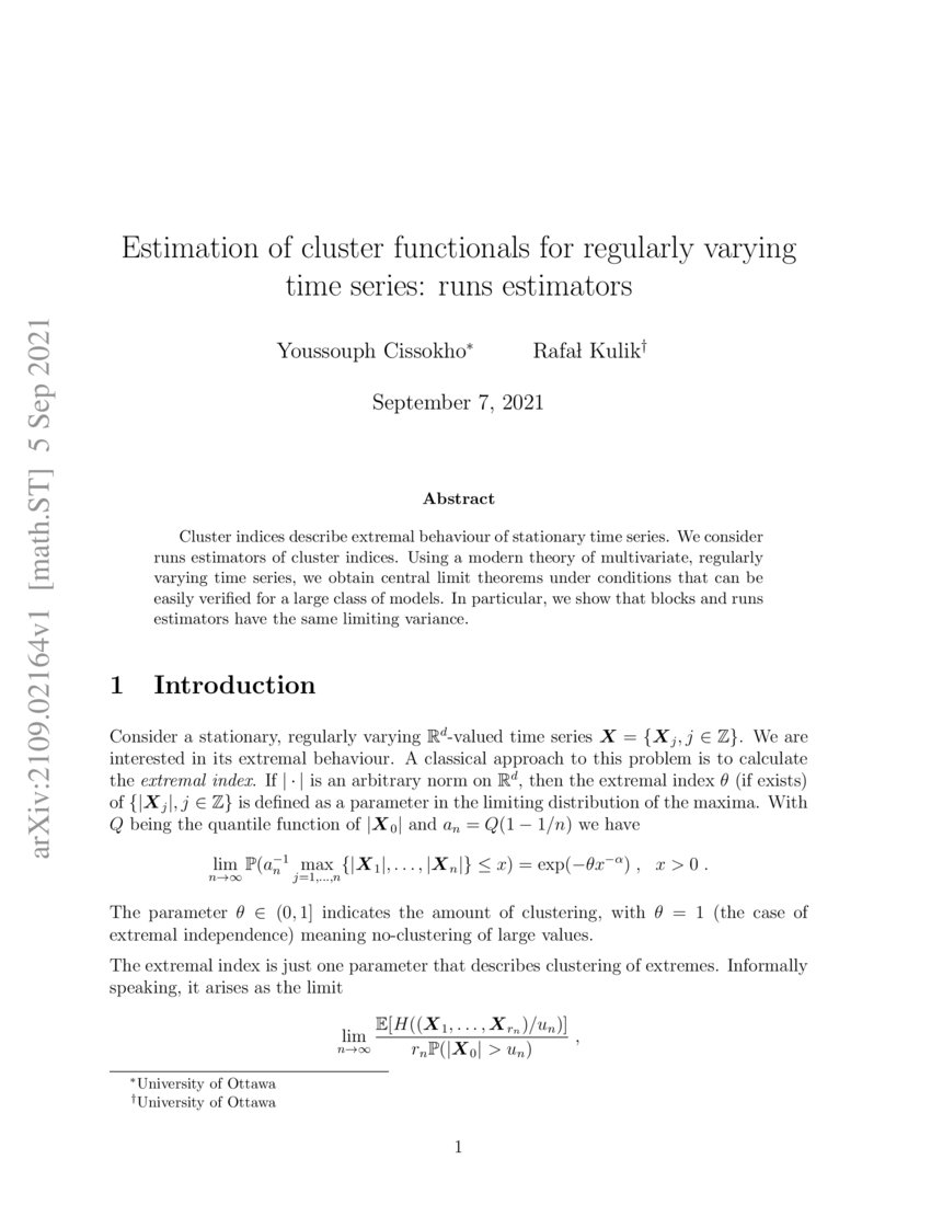 Estimation Of Cluster Functionals For Regularly Varying Time Series