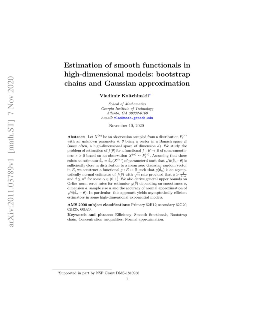 Estimation Of Smooth Functionals In High Dimensional Models Bootstrap