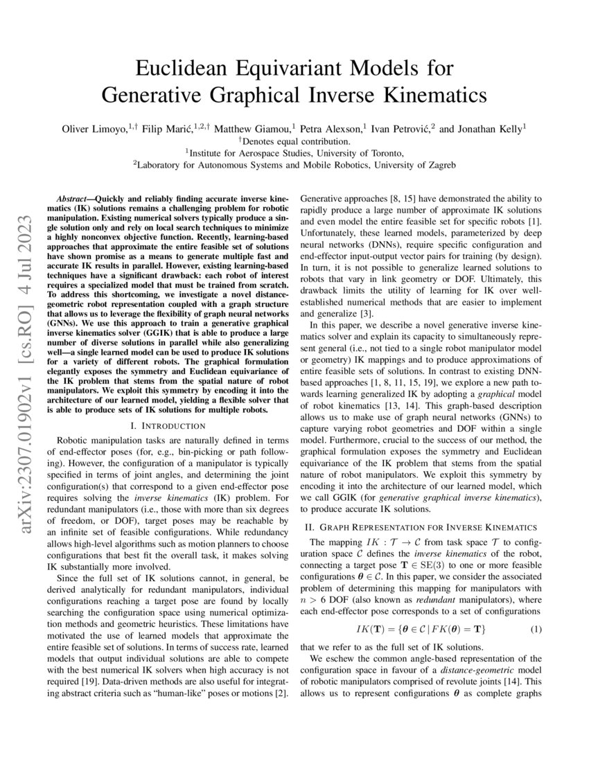 Euclidean Equivariant Models for Generative Graphical Inverse ...