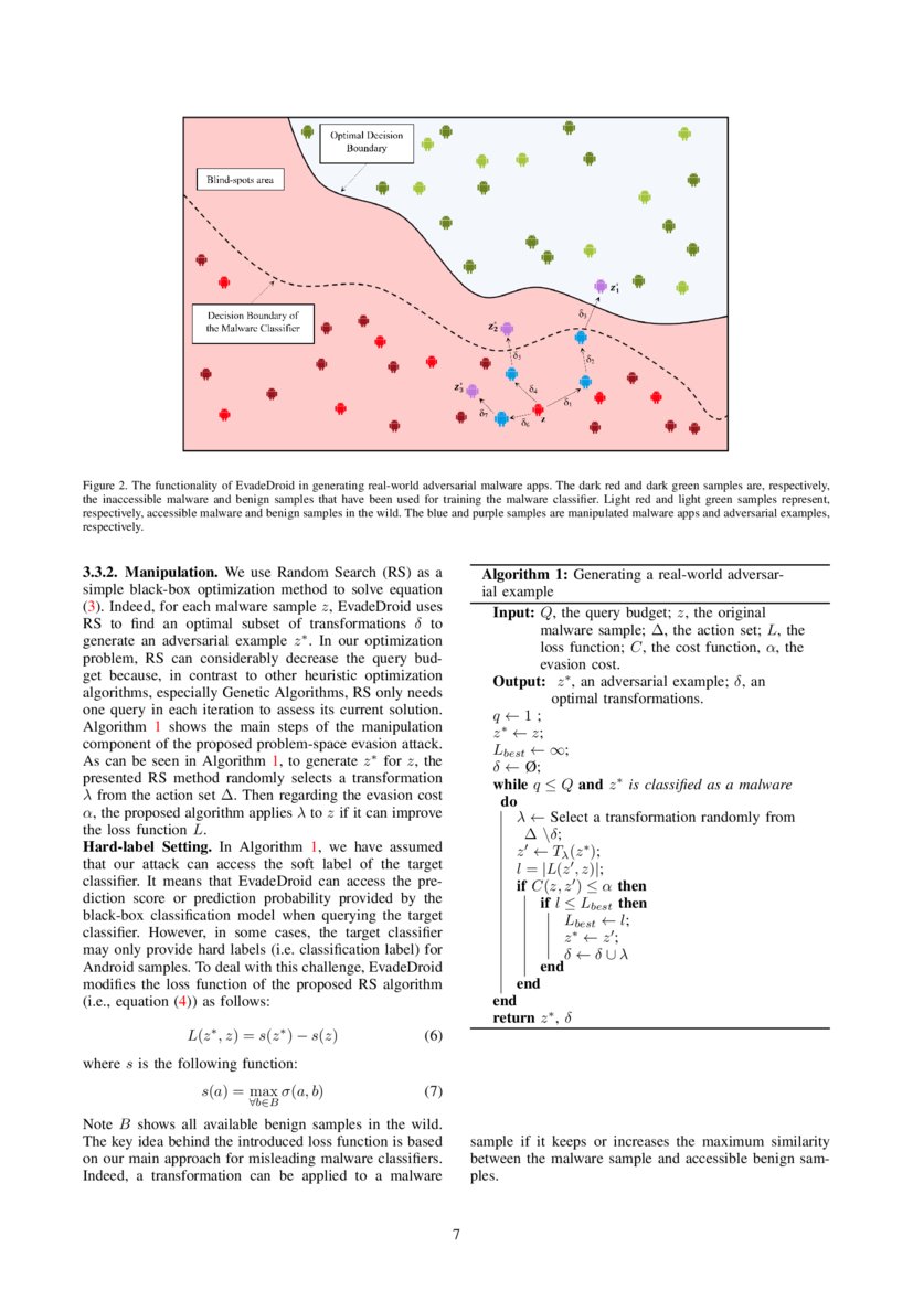 EvadeDroid: A Practical Evasion Attack on Machine Learning for Black ...