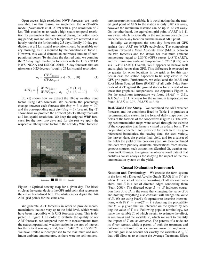 Evaluating Digital Agriculture Recommendations With Causal Inference
