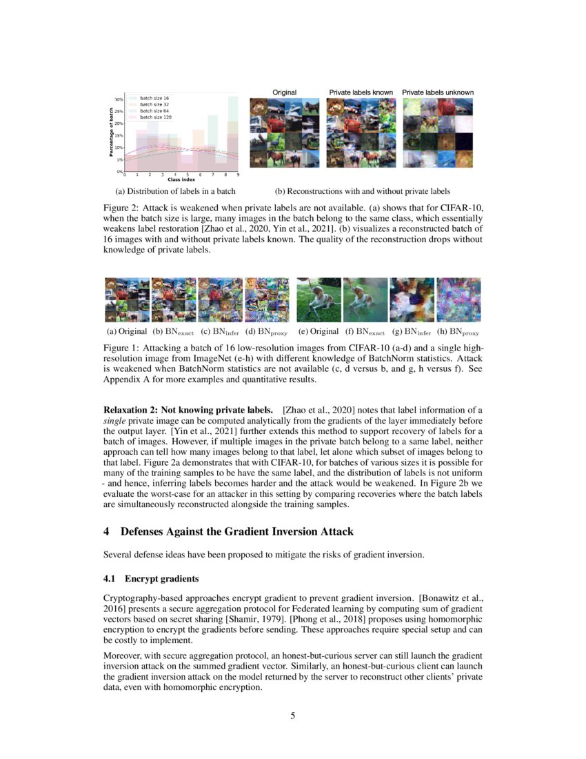 Evaluating Gradient Inversion Attacks and Defenses in Federated Learning | DeepAI