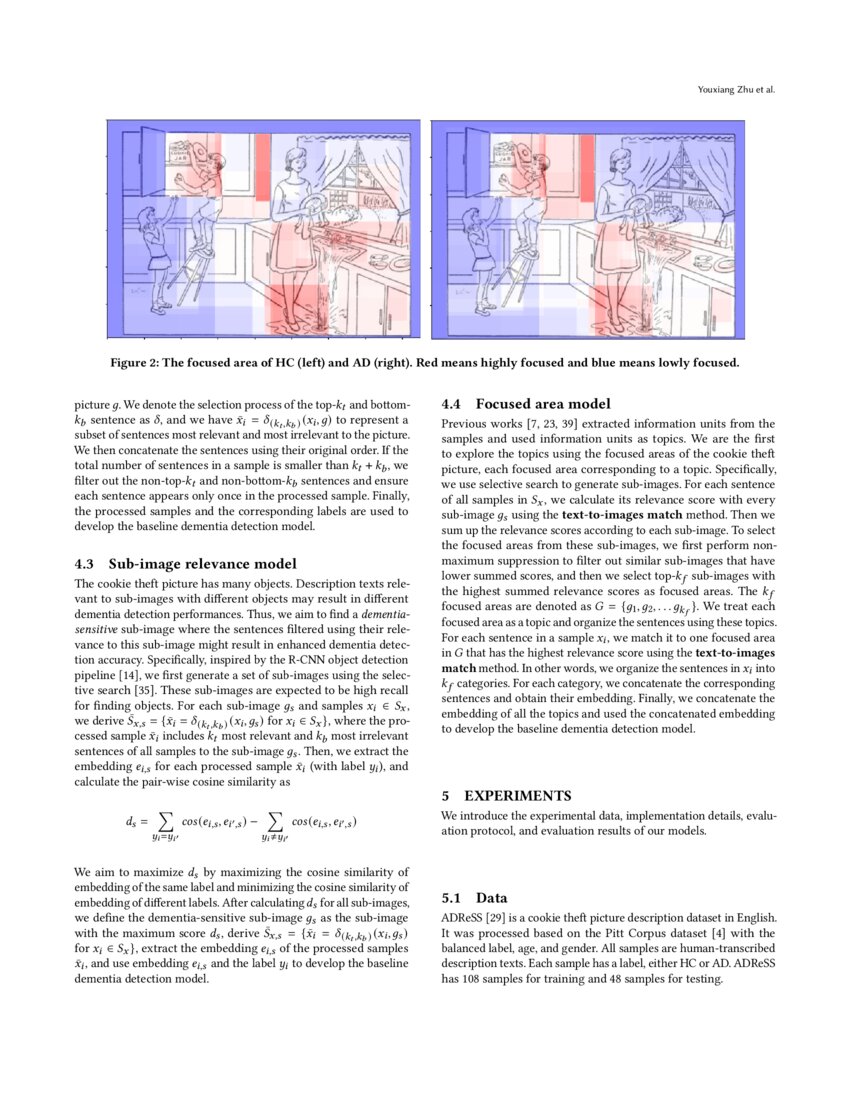 Evaluating Picture Description Speech for Dementia Detection using Image-text Alignment | DeepAI