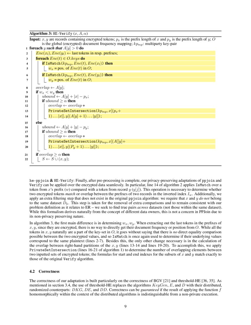 Evaluating the Feasibility of a Provably Secure Privacy-Preserving Entity Resolution Adaptation ...