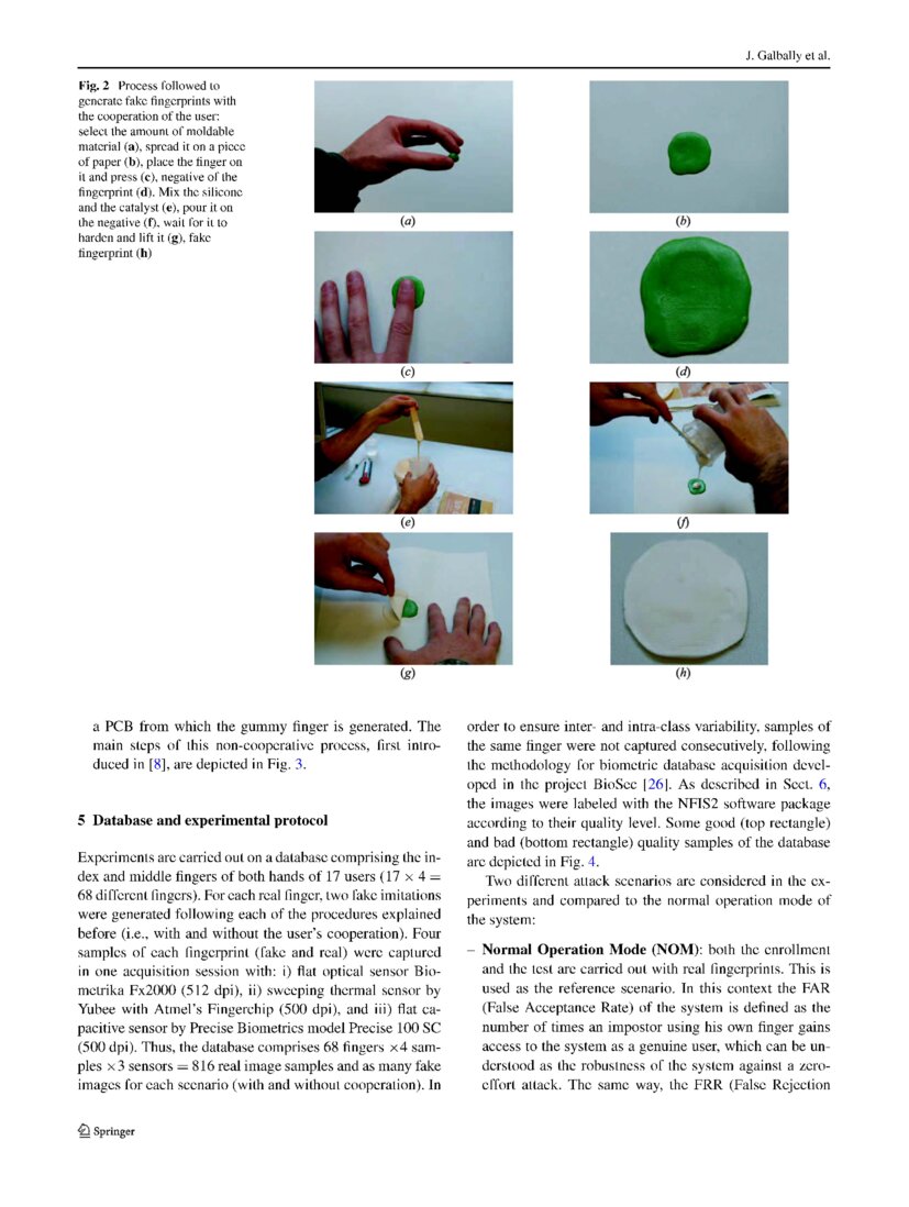 Evaluation Of Direct Attacks To Fingerprint Verification Systems Deepai