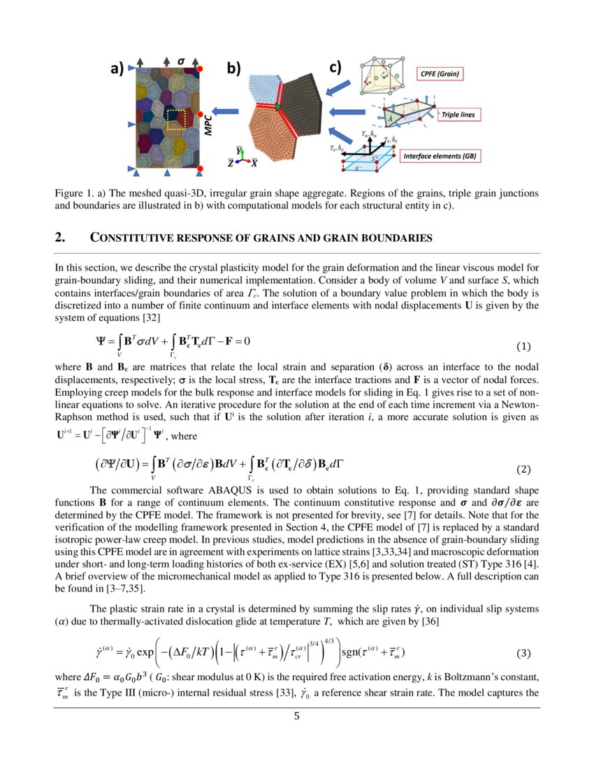 Evaluation of local stress state due to grain-boundary sliding during creep within a crystal ...