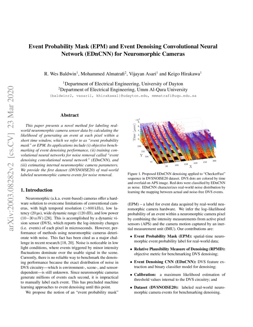 Event Probability Mask (EPM) and Event Denoising Convolutional Neural Network (EDnCNN) for ...