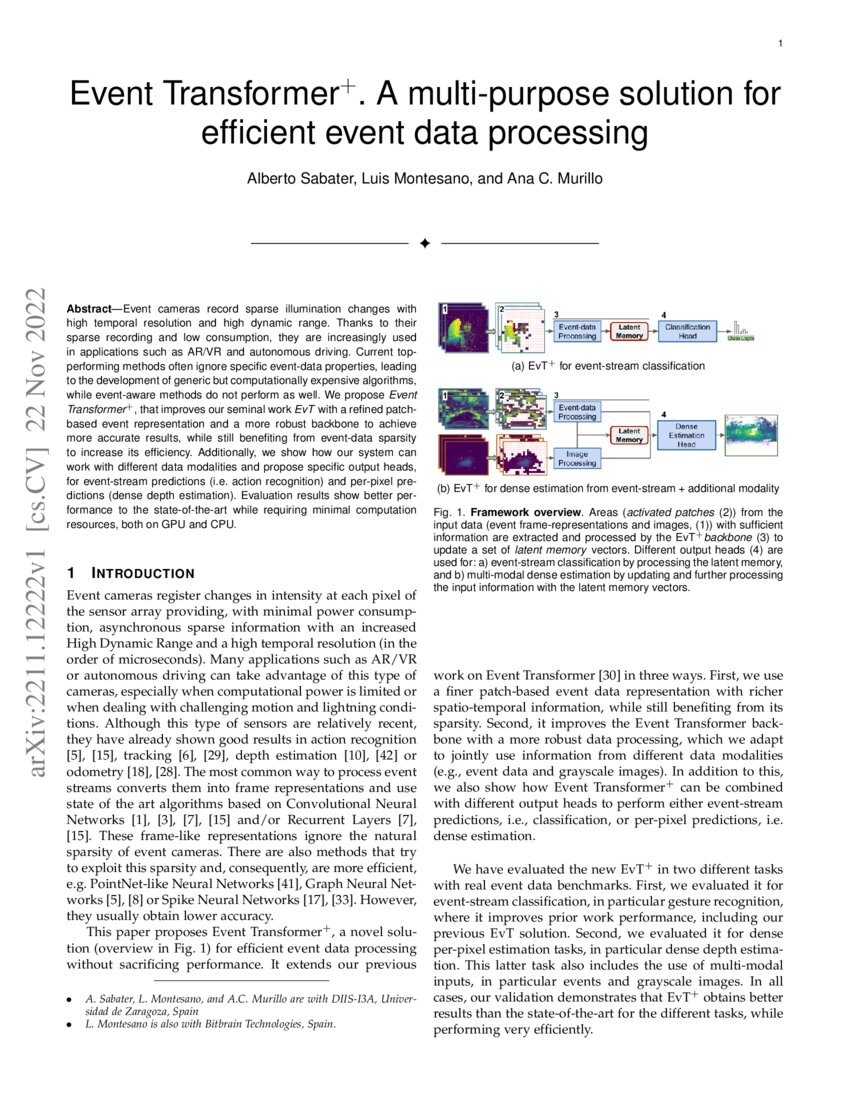 Event Transformer A Multi Purpose Solution For Efficient Event Data Processing Deepai