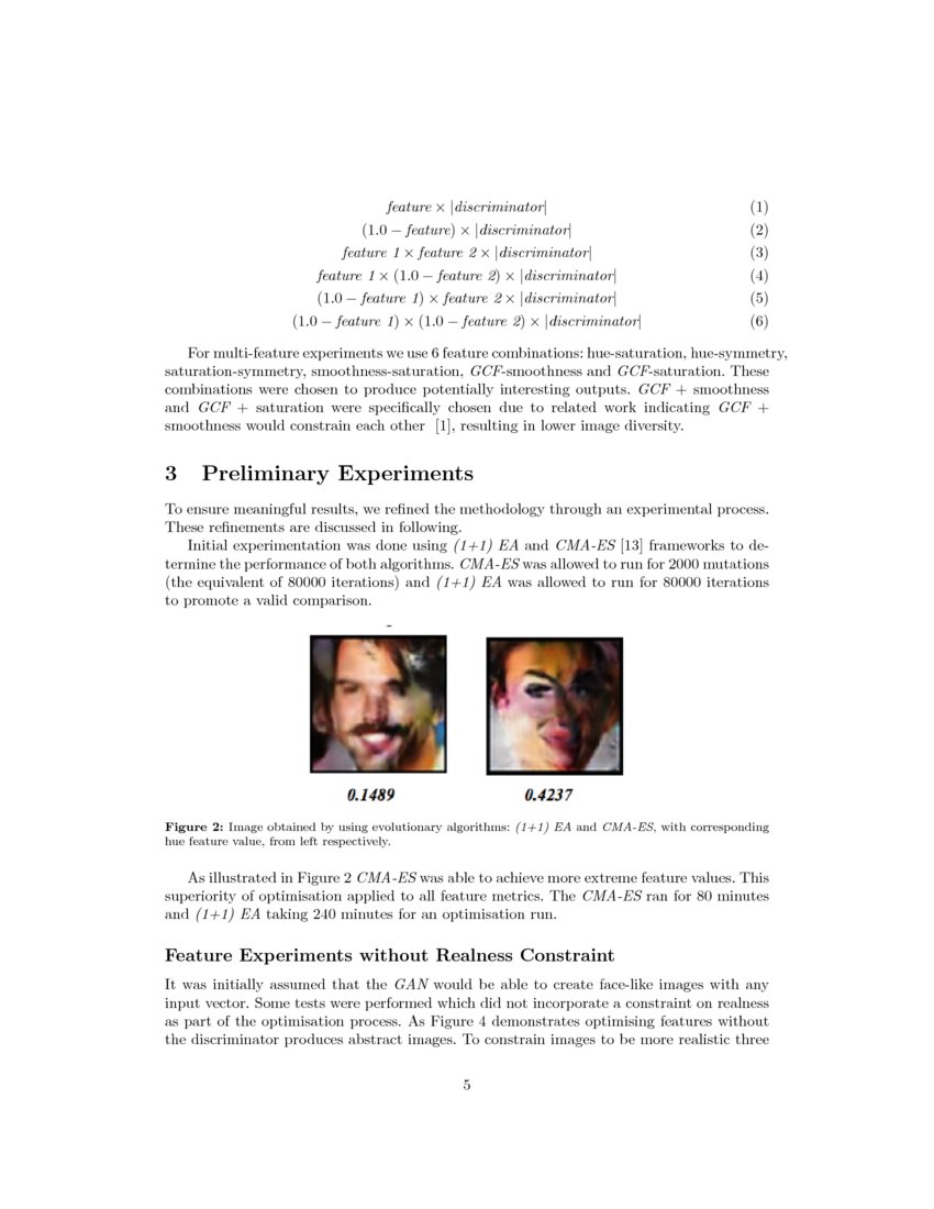 Evolution of Images with Diversity and Constraints Using a Generator Network | DeepAI